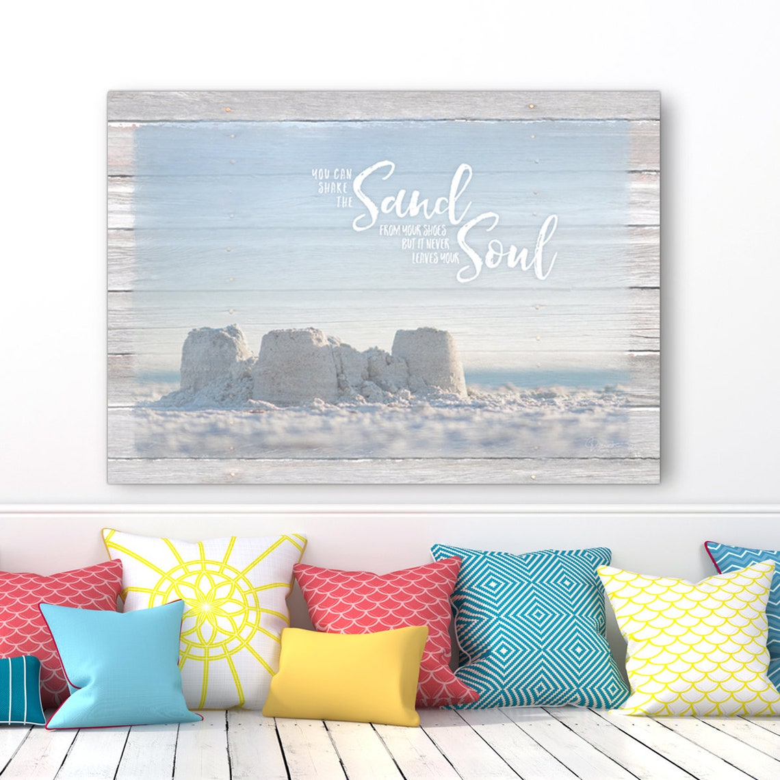 Sandcastle Print You Can Shake the Sand From Your Shoes but - Etsy