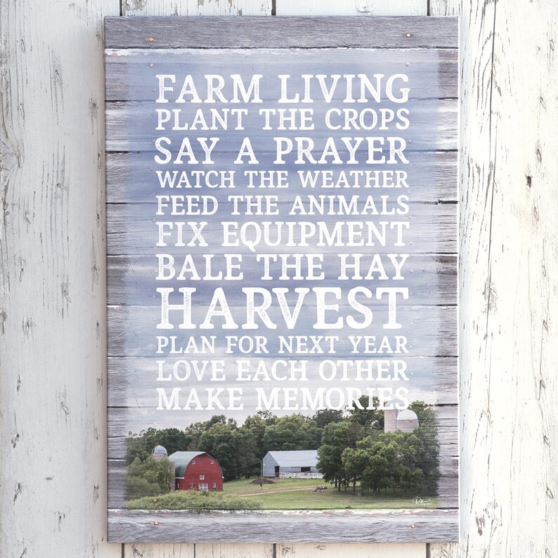 Farm Rules Sign Farm Rules Canvas Print Farm Sign Gift for - Etsy