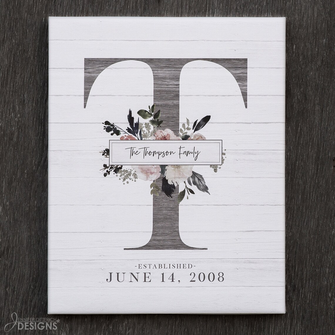 Monogram Family Sign With Established Date Personalized | Etsy