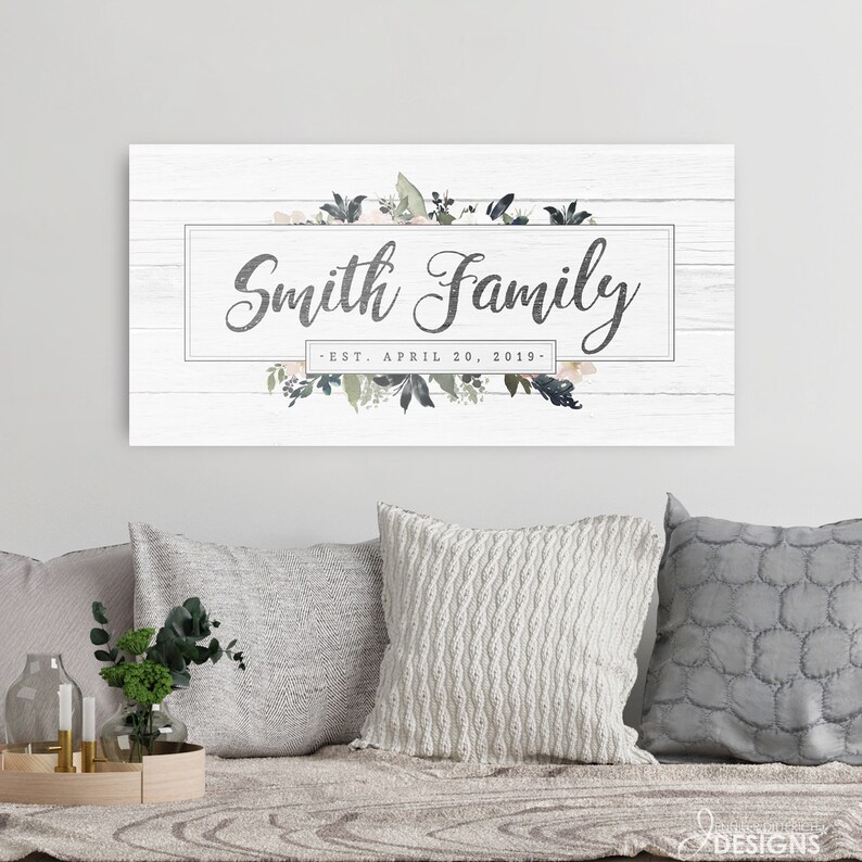 Personalized Family Name Sign with Established Date Custom | Etsy