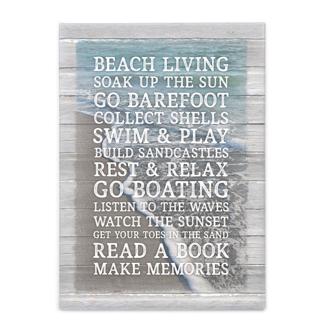 Beach Rules; Personalize With Your Own Wording; Beach Living Print ...