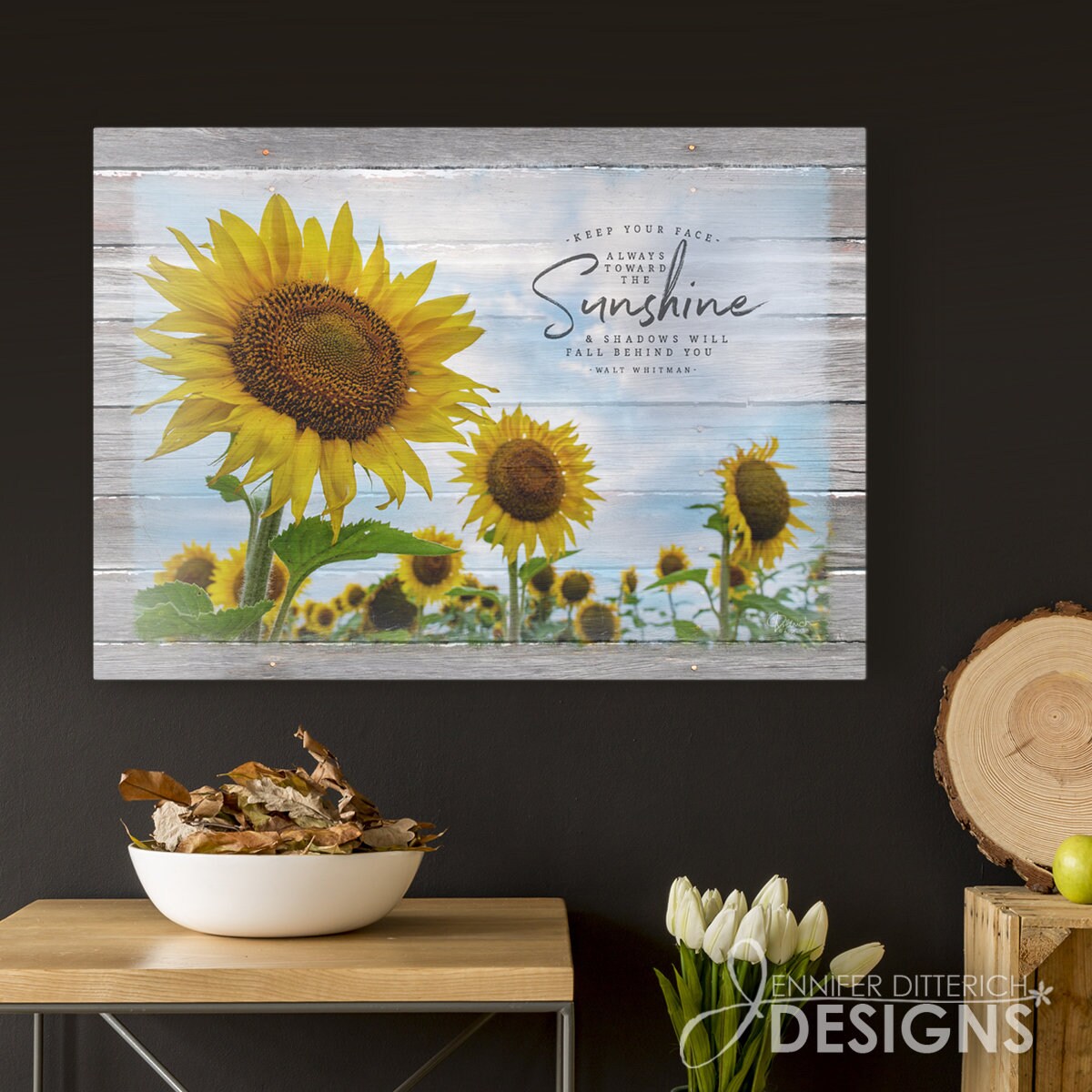 Sunflower Wall Art Keep Your Face Toward the Sunshine - Etsy