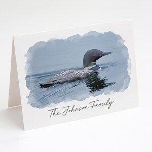 Loon Note Cards Personalized With Name - Boxed Set of Blank Note Cards ...