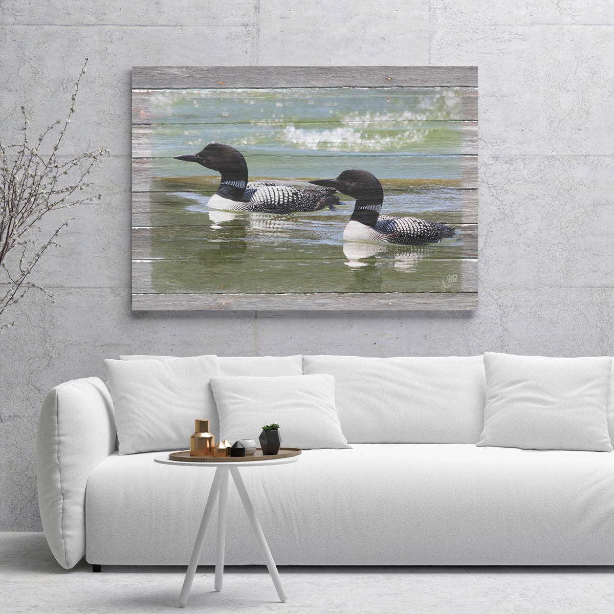 Loons on the Lake Canvas Print Loon Art for Lake House Loon - Etsy
