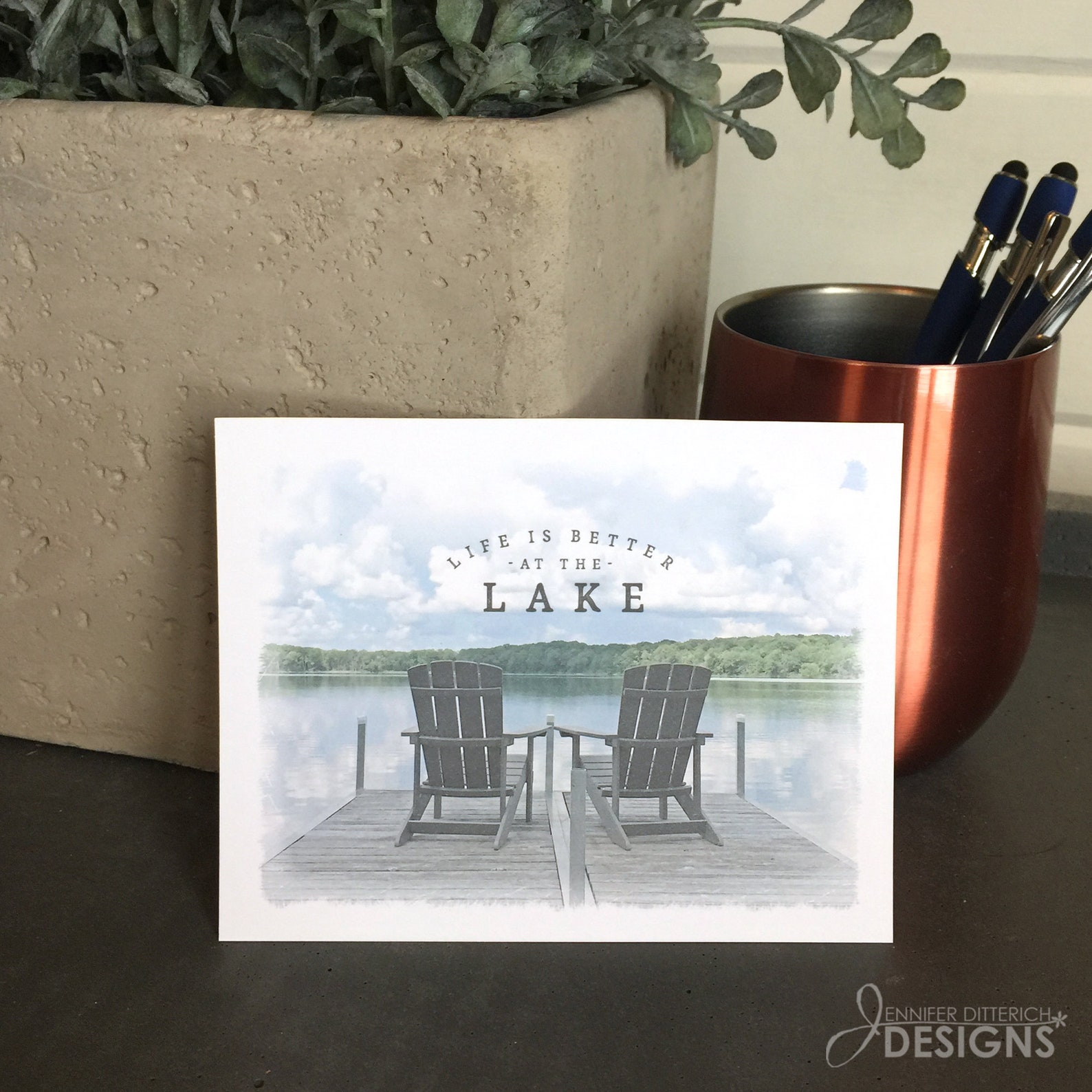 Lake Note Cards Life is Better at the Lake Note Card Set | Etsy