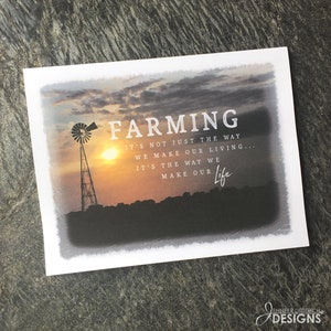 Farm Life Blank Note Card Set - Etsy