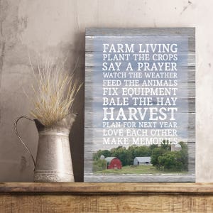 Farm Rules Sign, Farm Rules Canvas Print, Farm Sign, Gift for Farmer ...