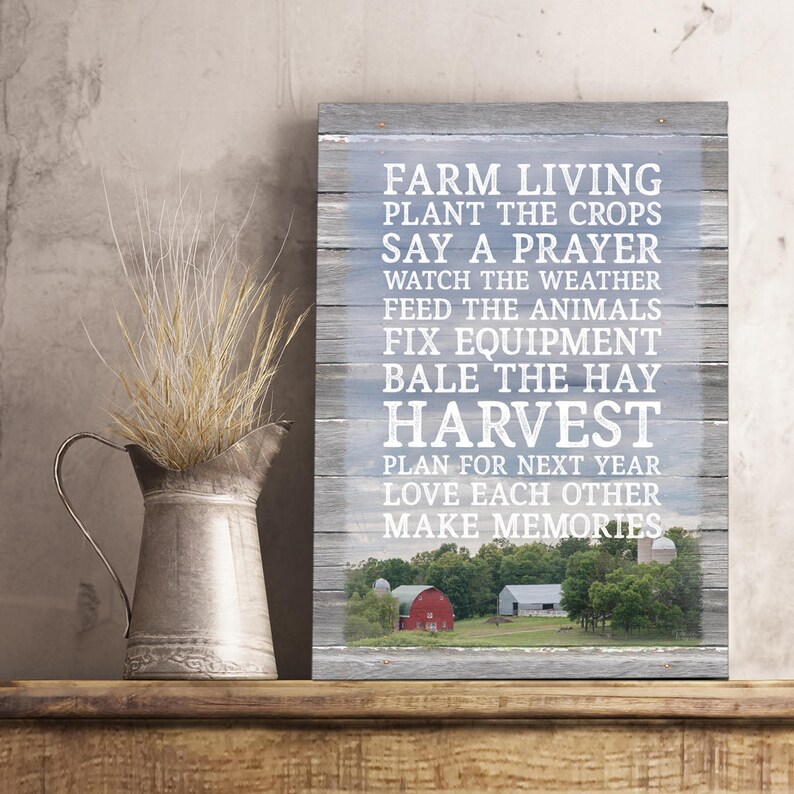 Farm Rules Sign Farm Rules Canvas Print Farm Sign Gift for - Etsy