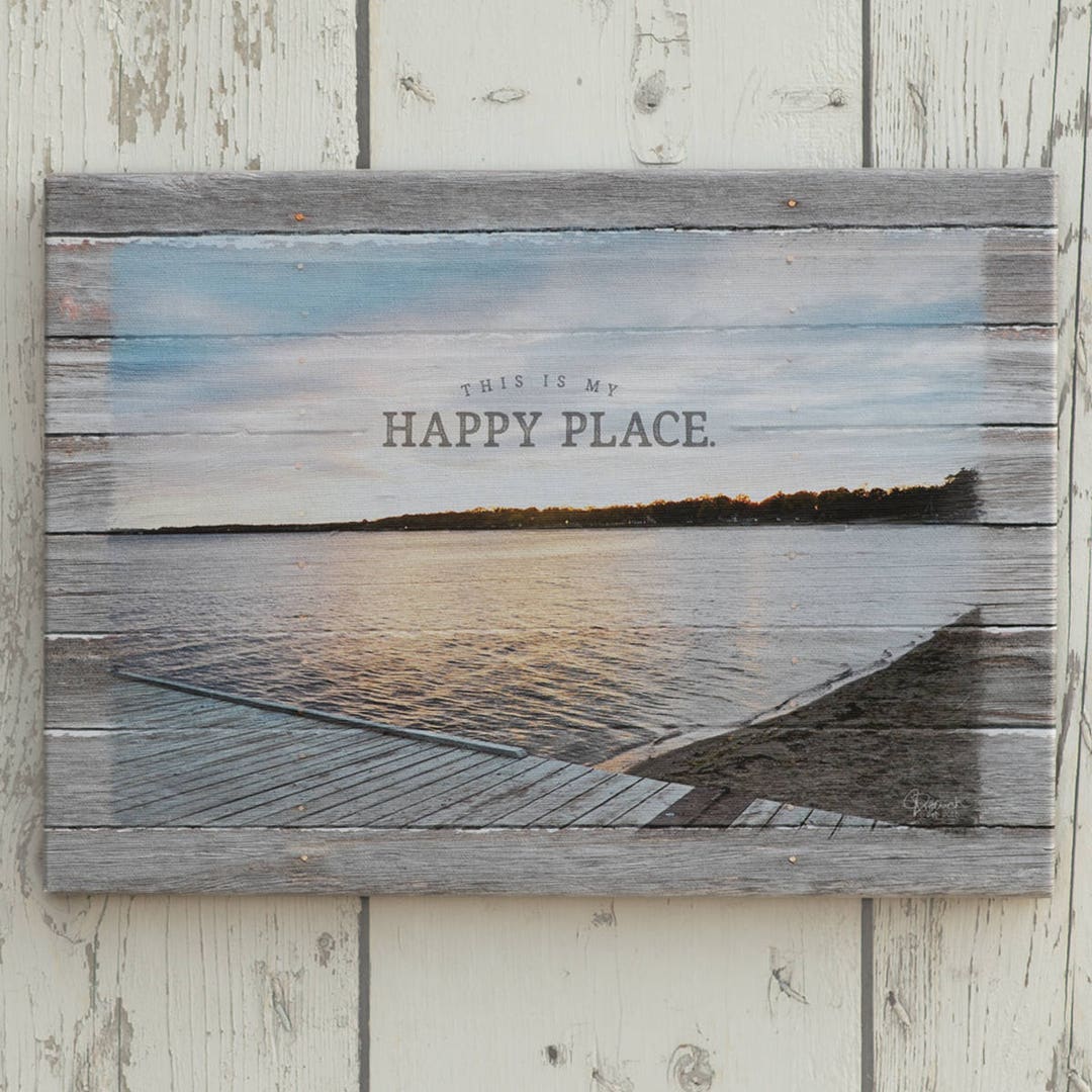 This is My Happy Place - Lake Canvas Print - Etsy
