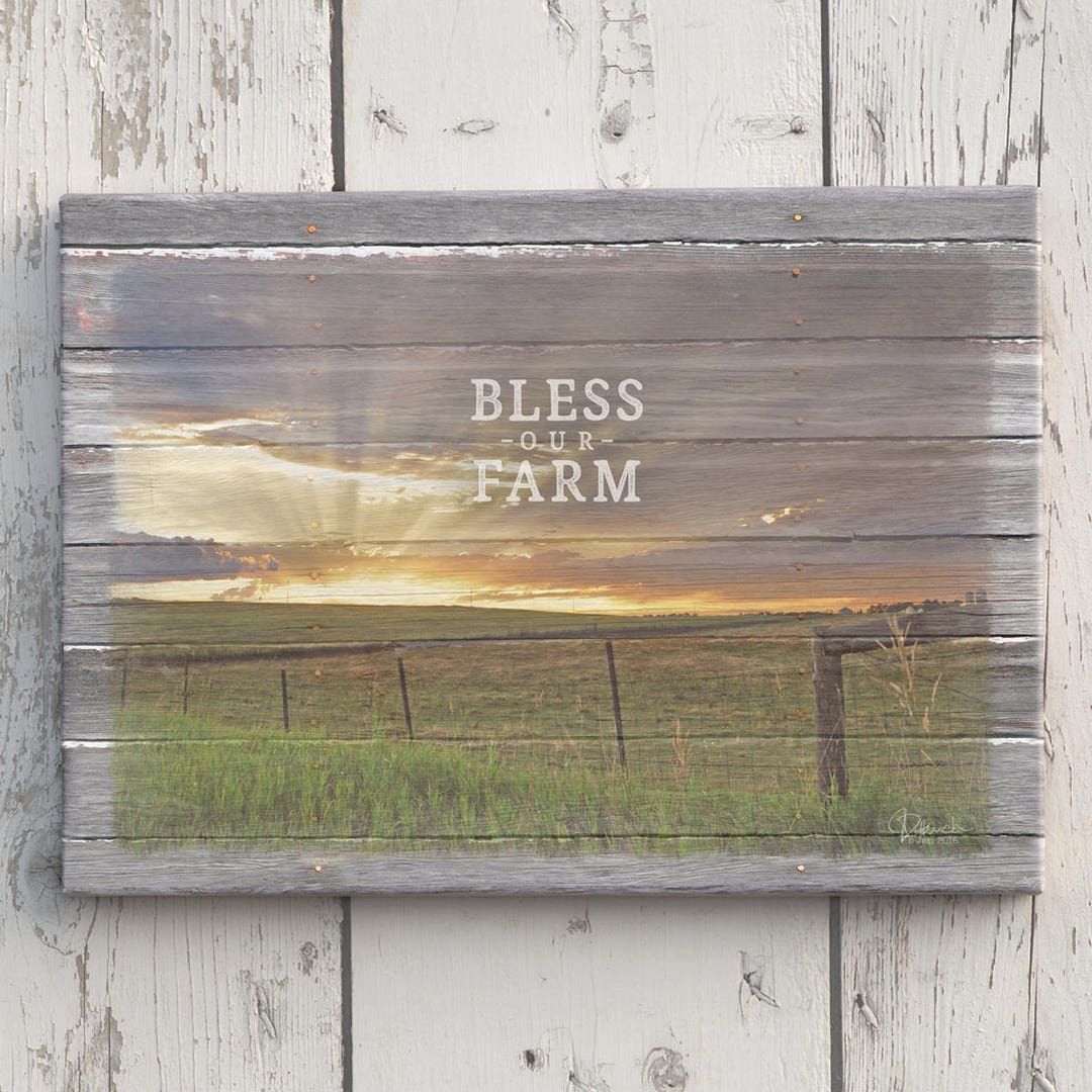 Bless Our Farm Canvas Print, Farmhouse Decor, Gift for Farmer, Farm ...