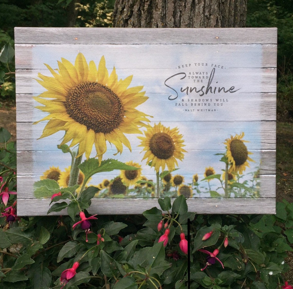 Sunflower Wall Art Keep Your Face Toward the Sunshine - Etsy