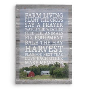 Farm Rules Sign, Farm Rules Canvas Print, Farm Sign, Gift for Farmer ...