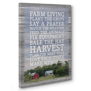 Farm Rules Sign, Farm Rules Canvas Print, Farm Sign, Gift for Farmer ...