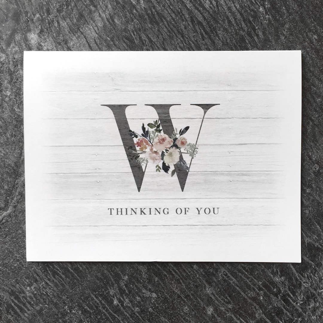Monogram Thinking of You Note Cards - Boxed Set of Blank Note Cards ...