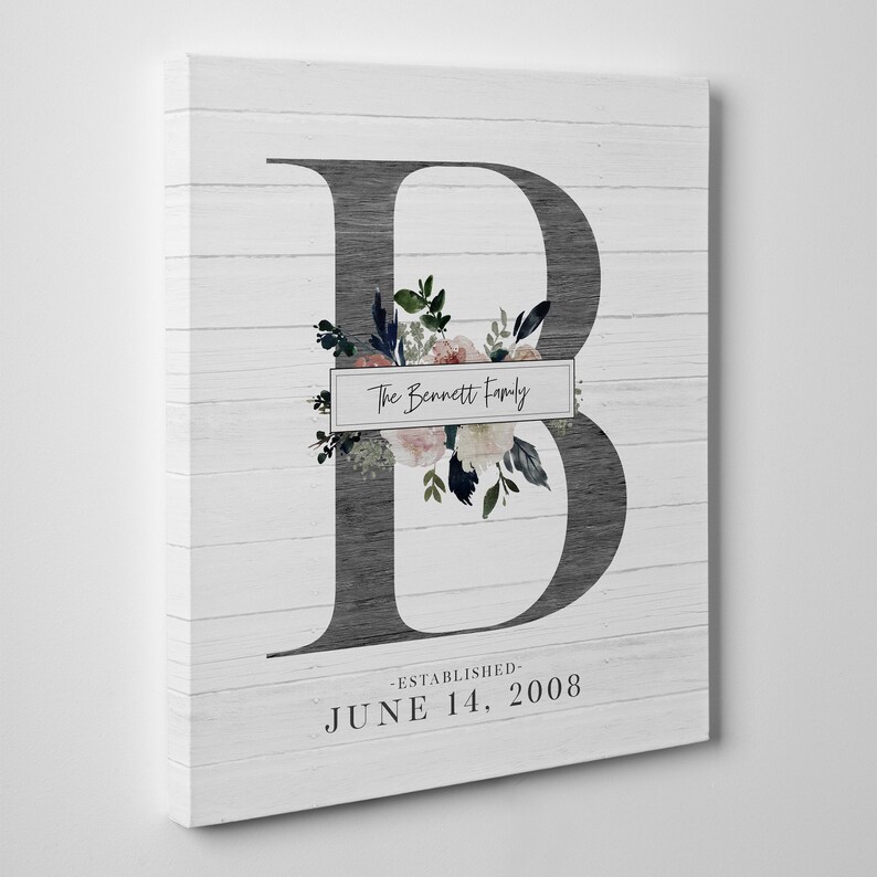 Monogram Family Sign With Established Date Personalized | Etsy