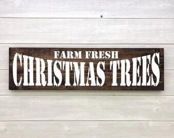 Christmas tree sign | Etsy