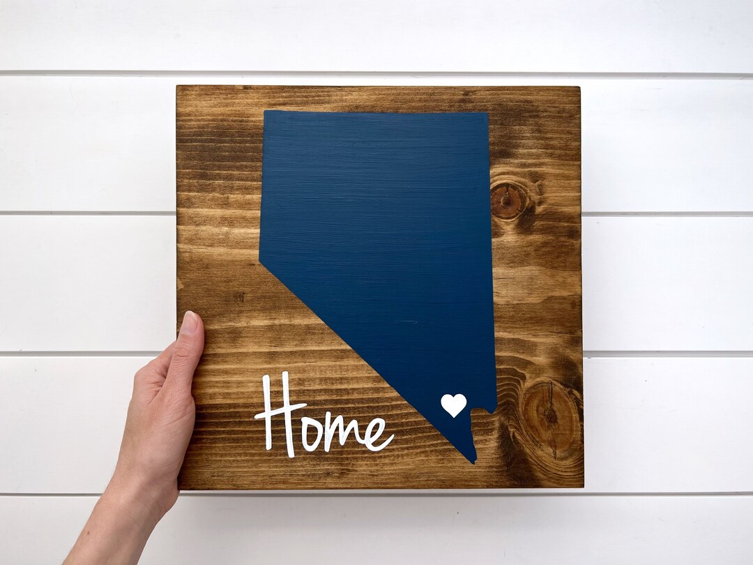 Painted | Nevada Wall Art | Nevada Home Sign | Nevada Gift | Home State ...