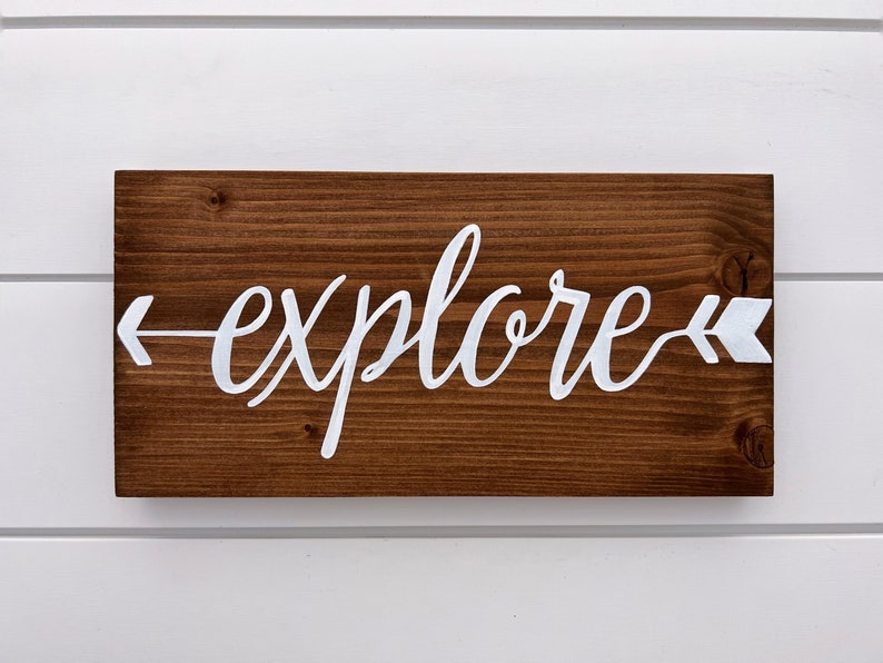 Explore Wood Sign Travel Wall Decor Adventure Nursery - Etsy