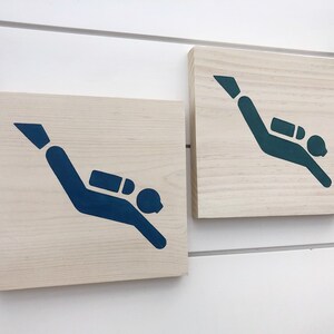 Painted Scuba Diving Sign Scuba Diving Gift Diving Wall Decor ...