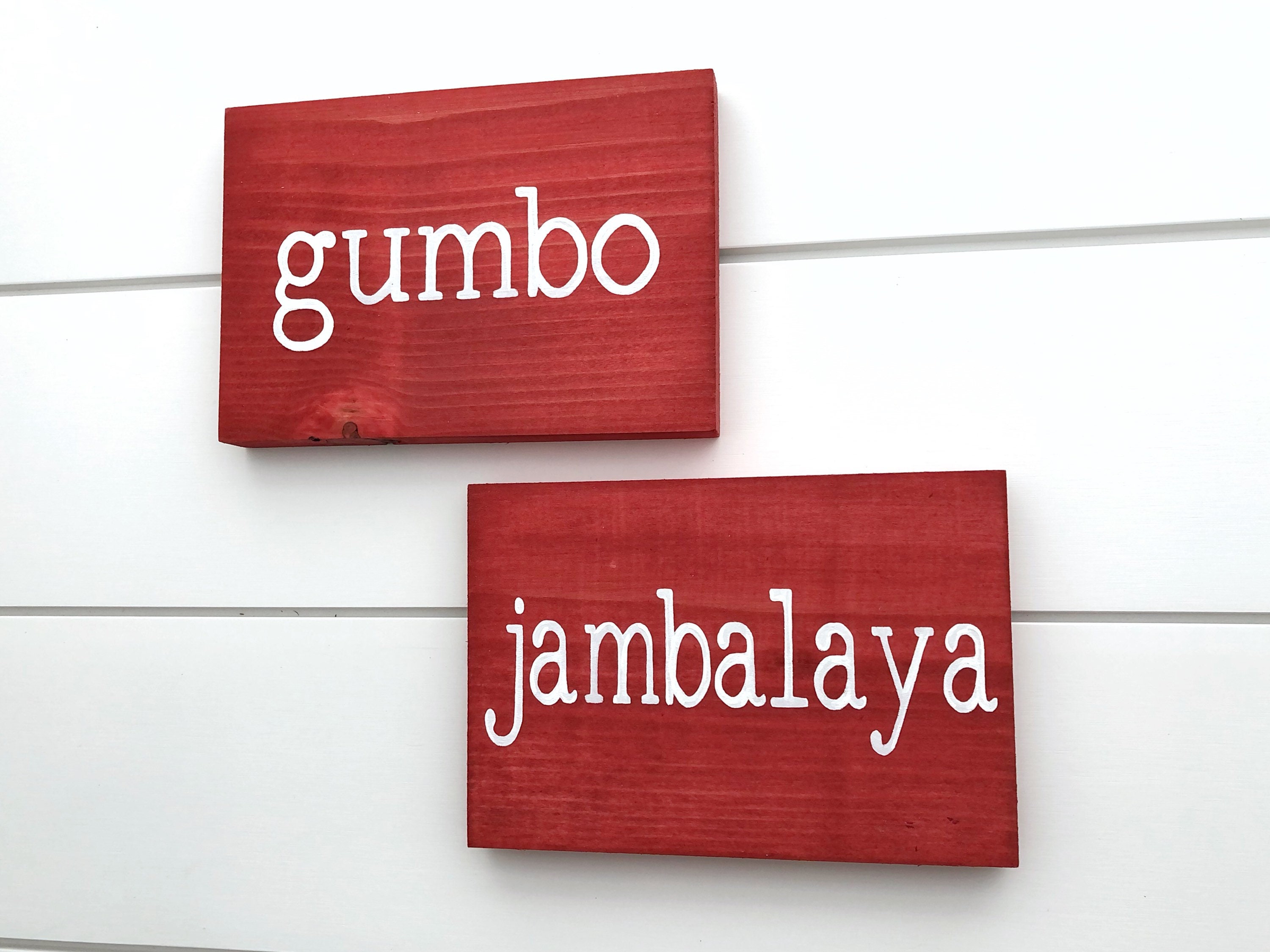 Gumbo Sign | Jambalaya Sign | Set of 2 | Louisiana Signs | Louisiana ...