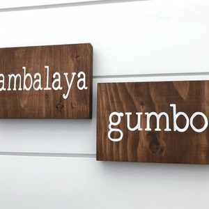 Gumbo Sign | Jambalaya Sign | Set of 2 | Louisiana Signs | Louisiana ...