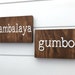Gumbo Sign | Jambalaya Sign | Set of 2 | Louisiana Signs | Louisiana ...