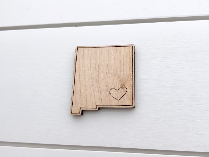 New Mexico Wood Magnet | Home State Gift | New Mexico Themed Gift ...