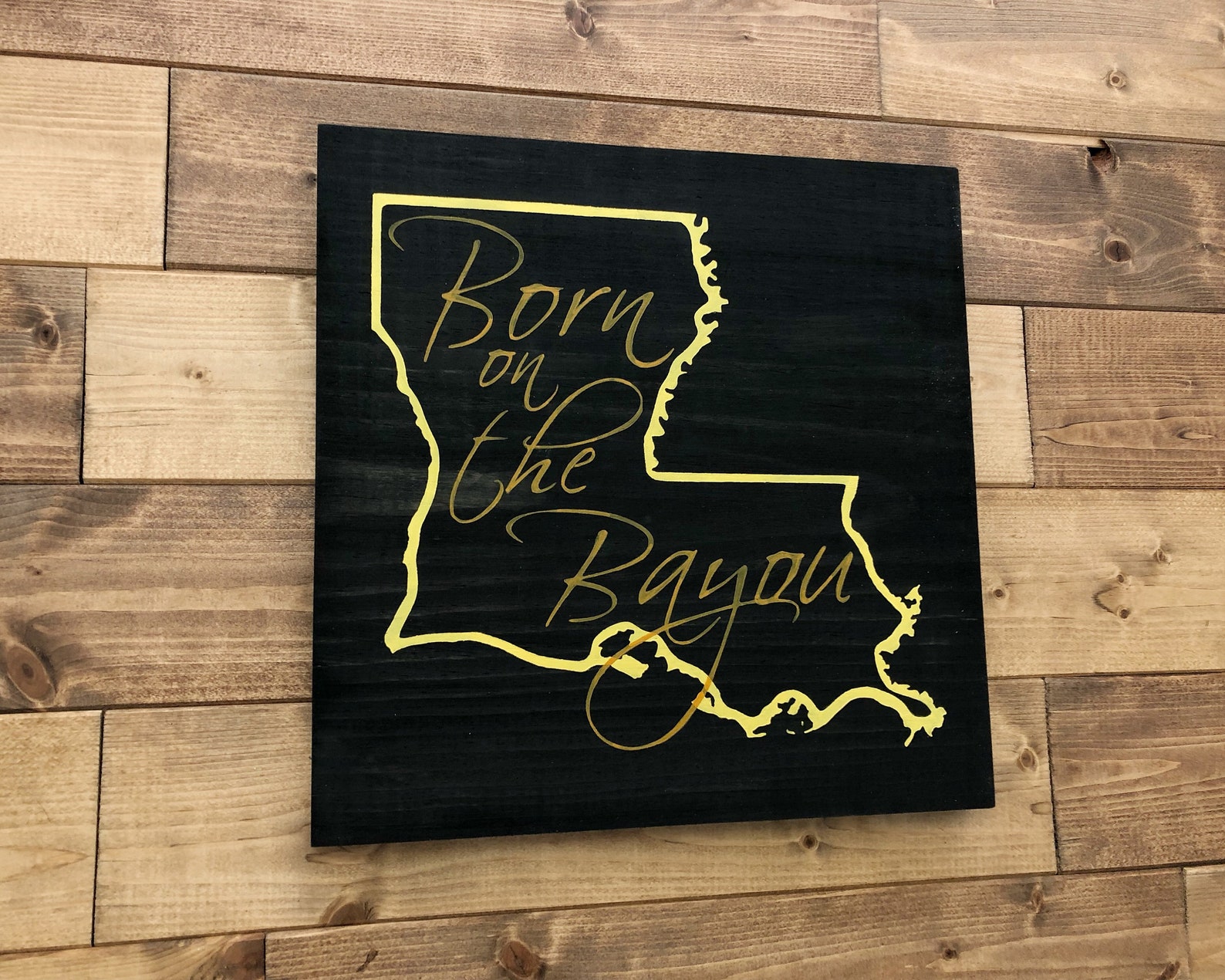 Painted Born on the Bayou Sign Louisiana Sign Louisiana | Etsy