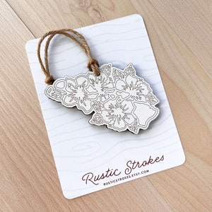 Hawaii State Flower Wood Ornament | Wooden Christmas Ornaments | New ...