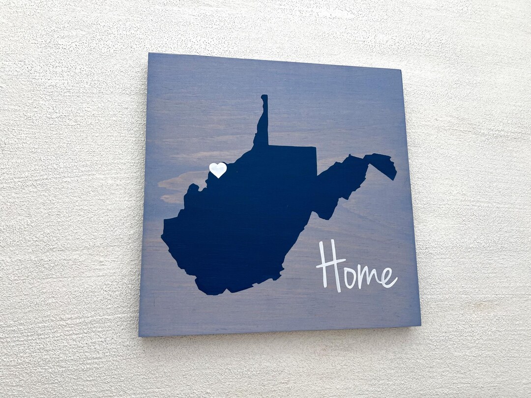 Handcrafted West Virginia Sign - West Virginia Wall Art - Home State ...