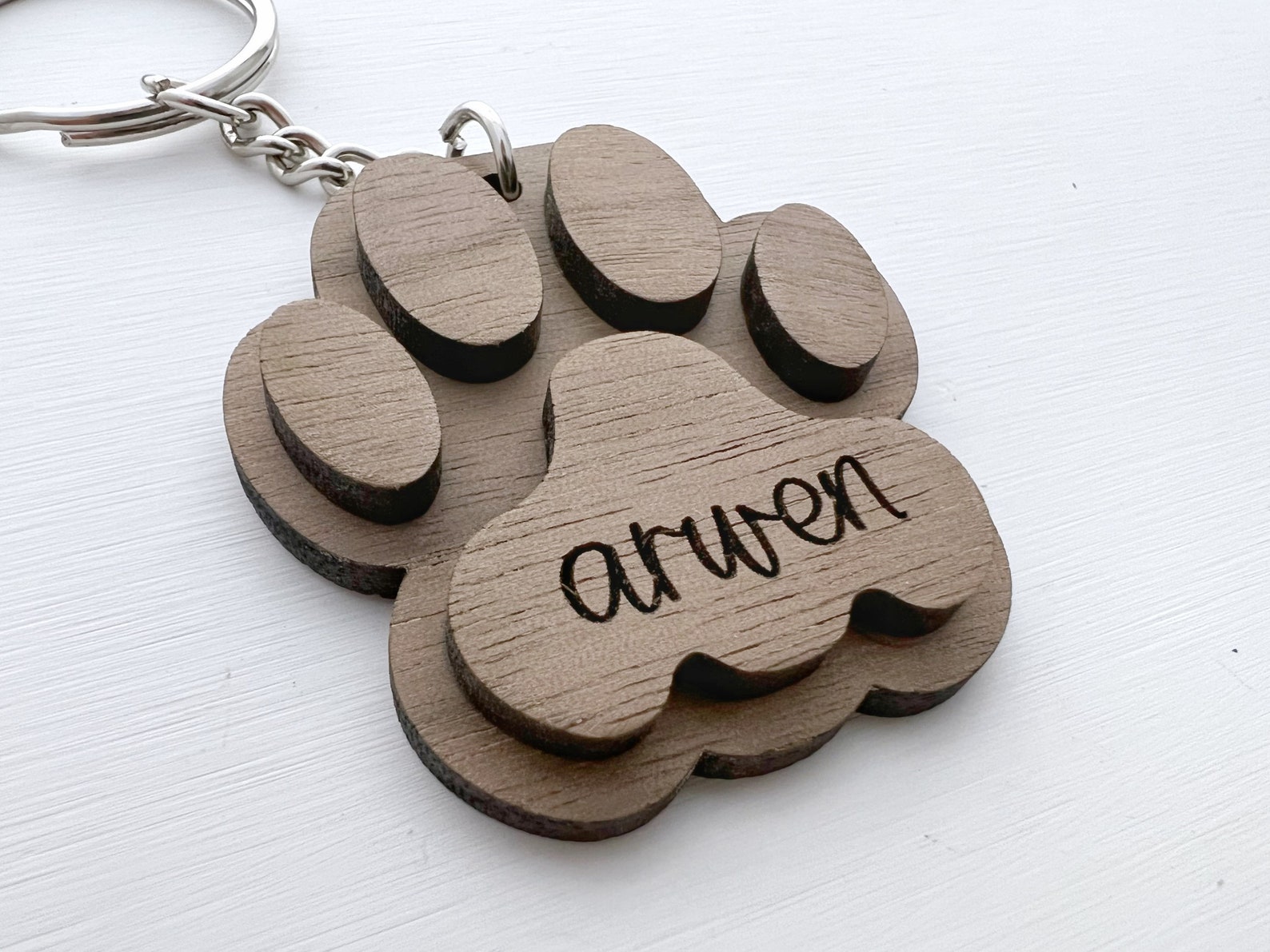 Cat Name Keychain - Personalized Pet Keychain - Gift for Pet Lovers ...