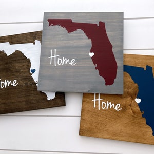 Florida Home Sign Florida Map Florida Gift Custom Wood - Etsy