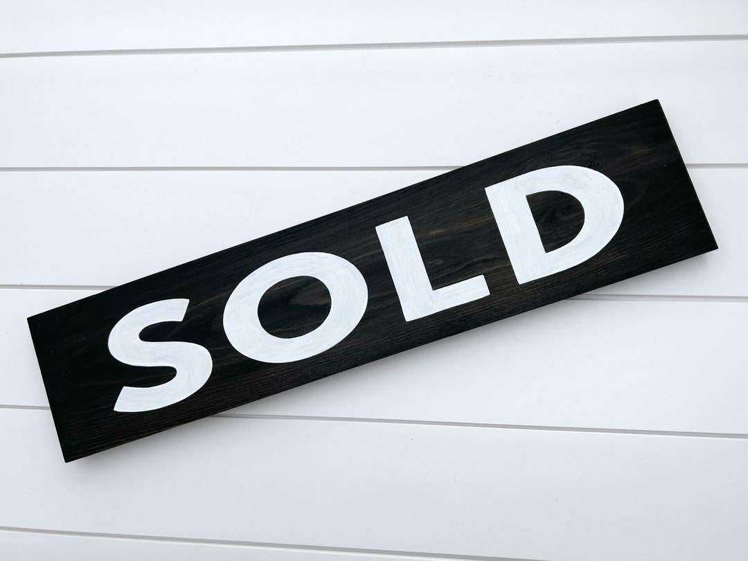 SOLD Sign Realtor Sold Sign New Home Photo Prop Sold Wood Sign Large ...