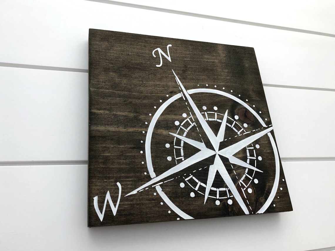 Compass Sign | Travel Wall Decor | Adventure Sign | Adventure Wall Art ...