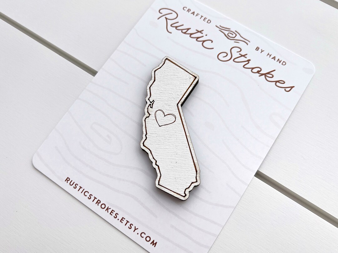 Wooden California Magnet - California Gift - State Magnet - Home State ...