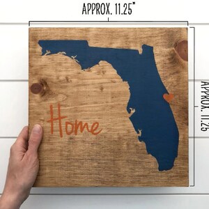 Florida Home Sign Florida Map Florida Gift Custom Wood - Etsy