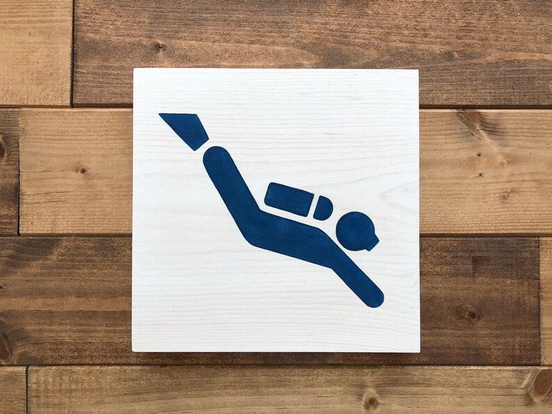 Painted Scuba diving sign Scuba diving gift Diving wall | Etsy