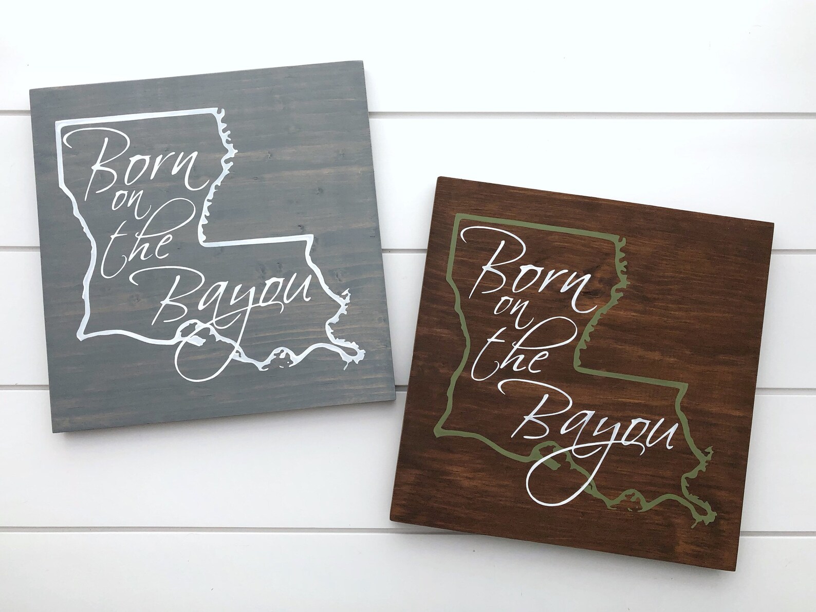 Painted Born on the Bayou Sign Louisiana Sign Louisiana | Etsy