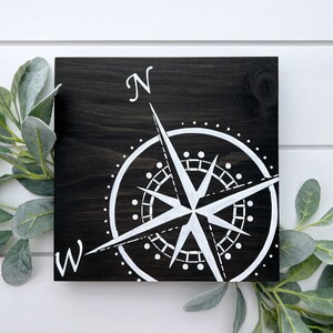 Compass Sign | Travel Wall Decor | Adventure Sign | Adventure Wall Art ...
