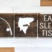 Fishing Signs Set Fishing Room Decor Fishing Nursery Lake House Decor ...