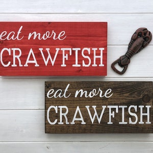 Painted Eat More Crawfish Sign Crawfish Wall Decor - Etsy
