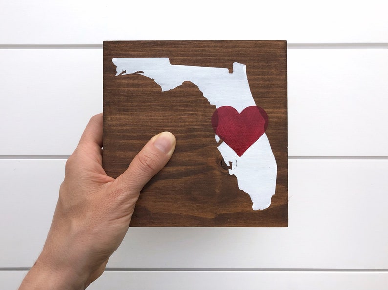 Painted State Sign | Mini State Sign | State Wall Art | Wood Home State ...