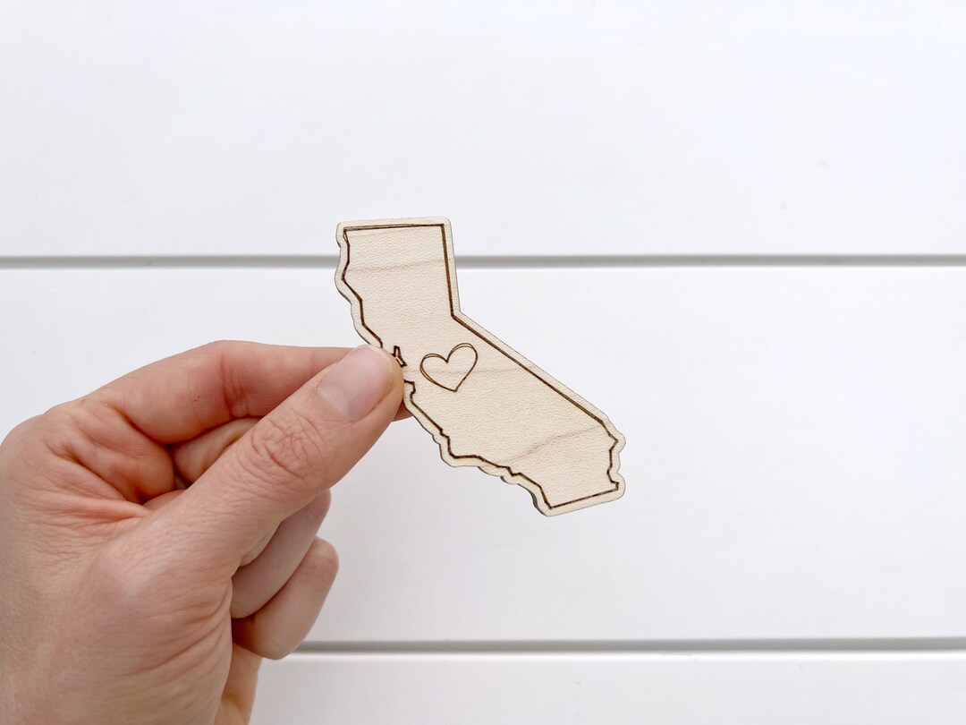 Wooden California Magnet - California Gift - State Magnet - Home State ...