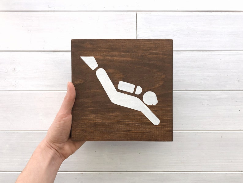 Painted Scuba diving sign Scuba diving gift Diving wall | Etsy