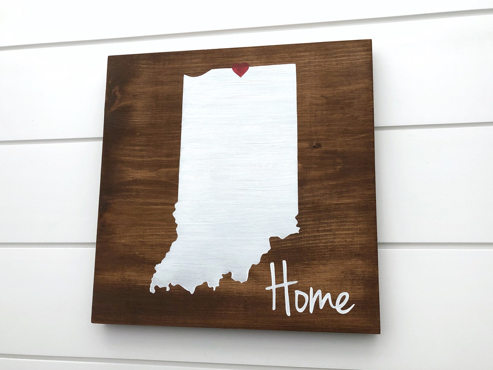 Painted Indiana Wood Sign State Home Sign Indianapolis - Etsy