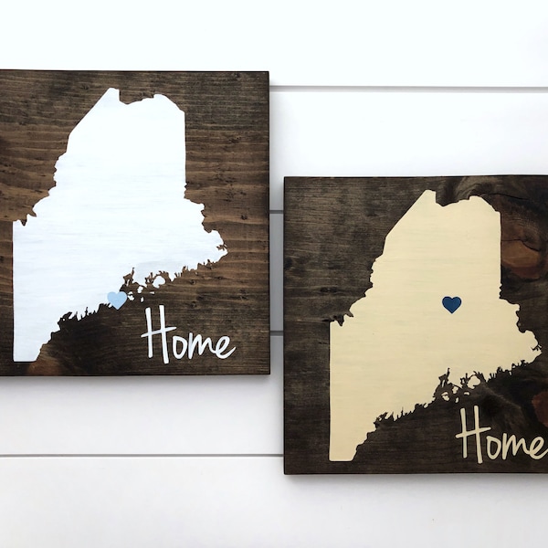Maine Wood Sign - Etsy