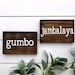 Gumbo Sign | Jambalaya Sign | Set of 2 | Louisiana Signs | Louisiana ...