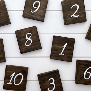 Table Numbers | Painted | Rustic Wood Table Numbers | Rustic Wedding ...