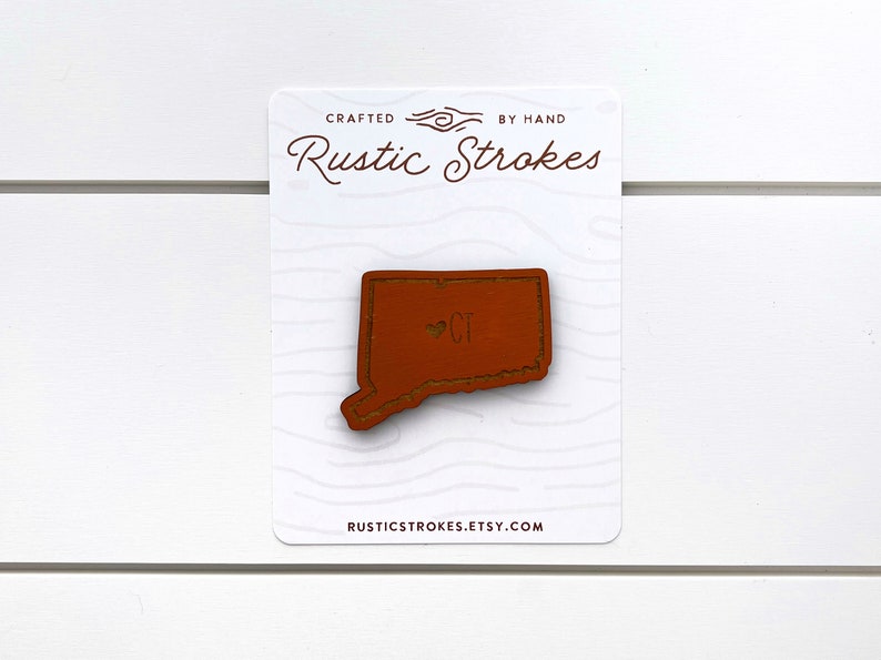Pick Colors Connecticut Wood Magnet | Home State Gift | Connecticut ...