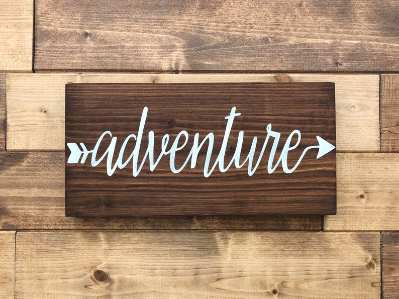 Sign Set Explore Wood Signs Travel Wall Decor Adventure - Etsy